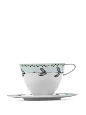 SERAX X Marni Midnight Flowers Cappuccino Cup And Saucer