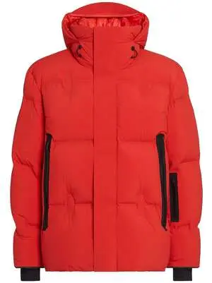 Zegna Drawstring Hood Puffer Jacket - Red