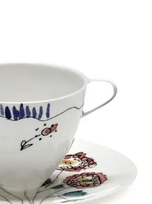 SERAX X Marni Midnight Flowers Coffee Cup And Saucer - White