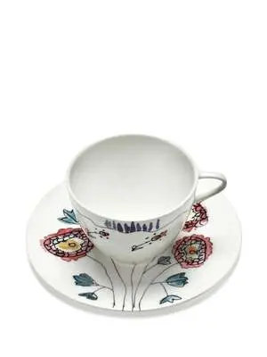 SERAX X Marni Midnight Flowers Coffee Cup And Saucer - White
