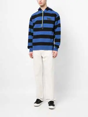 Maison Kitsuné Stripe-pattern Jersey Hoodie