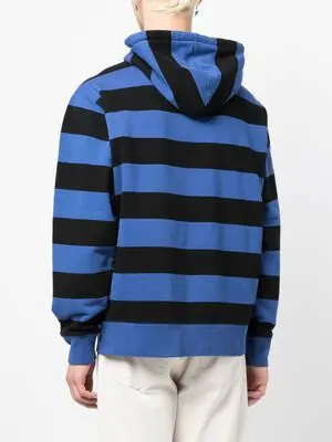 Maison Kitsuné Stripe-pattern Jersey Hoodie