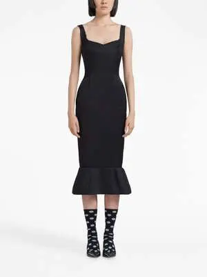 Marni Flounce-hem Sheath Midi Dress