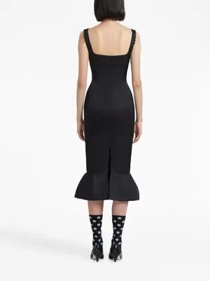 Marni Flounce-hem Sheath Midi Dress