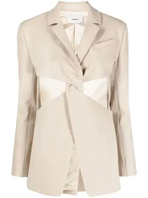 Coperni Cut-out Single-breasted Blazer - Neutrals
