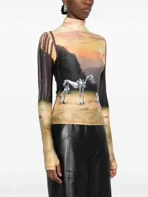 Coperni Graphic-print High-neck Top