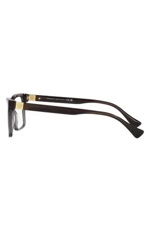 Versace 56mm Rectangular Eyeglasses - Transparent Grey