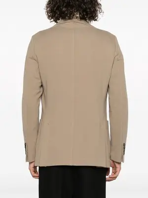 CIRCOLO 1901 Single-breasted Cotton-blend Jersey Blazer - Neutrals