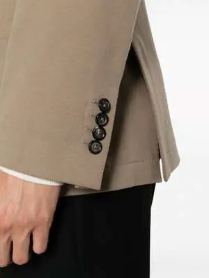 CIRCOLO 1901 Single-breasted Cotton-blend Jersey Blazer - Neutrals