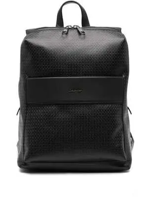 Calvin Klein Minimalism Logo-plaque Backpack - Black