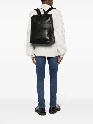 Calvin Klein Minimalism Logo-plaque Backpack - Black