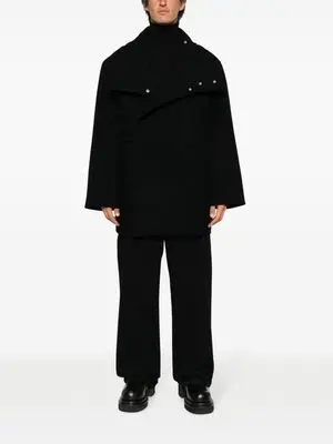 Rick Owens Double-breasted Virgin Wool Coat