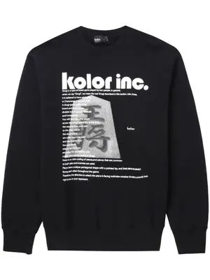 Kolor Logo-print Cotton Sweatshirt - Black