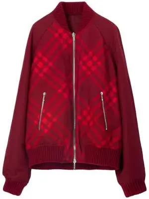 Burberry Reversible Check-print Bomber Jacket - Red