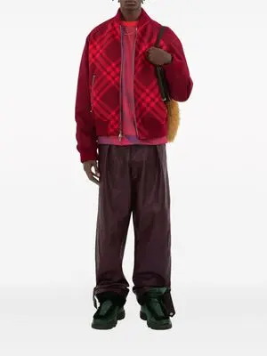 Burberry Reversible Check-print Bomber Jacket - Red