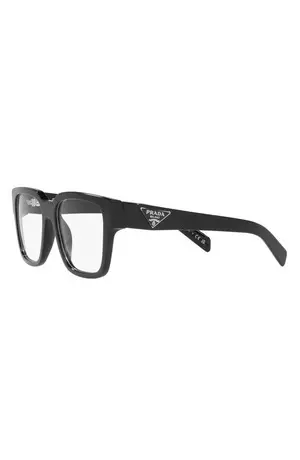 Prada 54mm Square Eyeglasses - Black