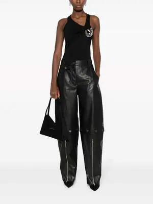Coperni Metal-embellished Cotton Tank Top - Black