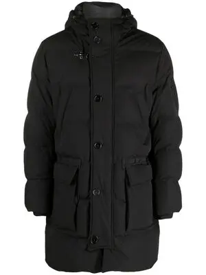 FAY Hooded Padded Coat - Black