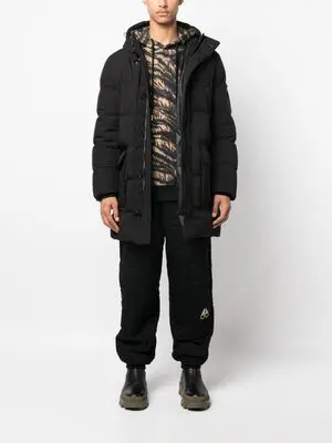 FAY Hooded Padded Coat - Black