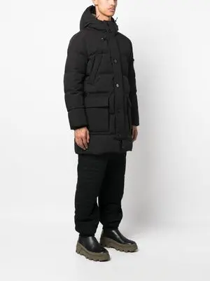 FAY Hooded Padded Coat - Black