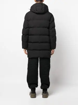FAY Hooded Padded Coat - Black
