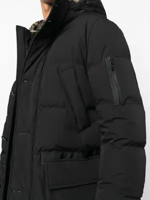 FAY Hooded Padded Coat - Black