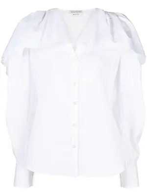 ALEXANDER MCQUEEN Ruffled Cotton Shirt