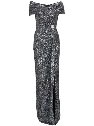 Women's Metallic Sequin Evening Dresses