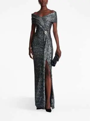 Balmain Sequin-embellished Gown