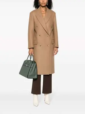 ARMARIUM Long Double-breasted Coat - Neutrals