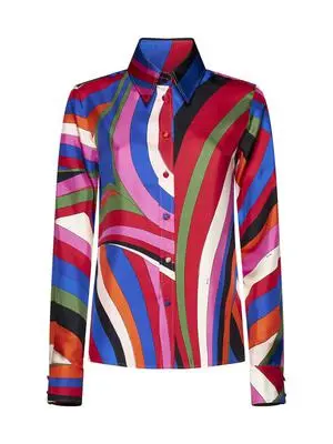 Emilio Pucci Shirts - Blu/fuxia
