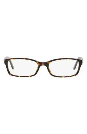 Burberry 53mm Square Eyeglasses - Dark Havana