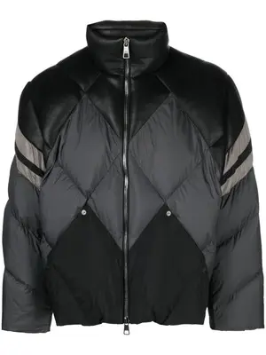 Neil Barrett Panelled Mock-neck Padded Jacket