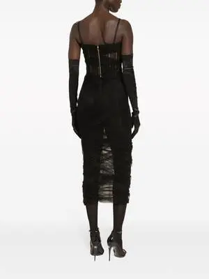 Dolce & Gabbana Draped Tulle Corset Dress