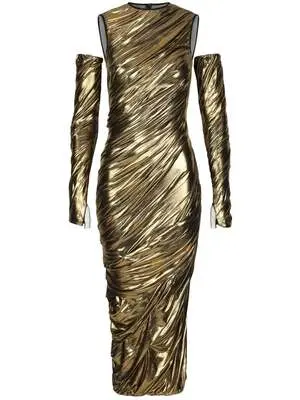 Dolce & Gabbana Foiled-finish Panelled Dress