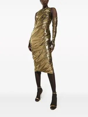 Dolce & Gabbana Foiled-finish Panelled Dress