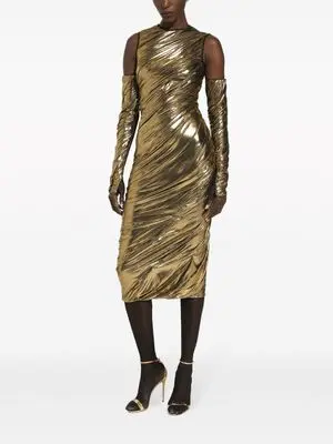 Dolce & Gabbana Foiled-finish Panelled Dress