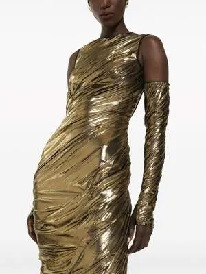 Dolce & Gabbana Foiled-finish Panelled Dress