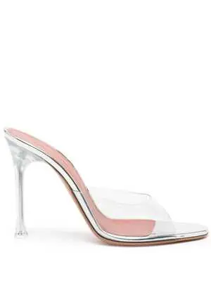 Amina Muaddi Alexa Glass Mules