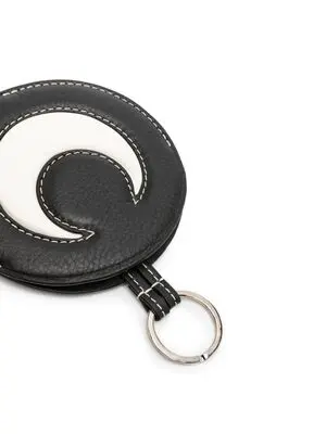 MARINE SERRE Crescent Moon Leather Keyring