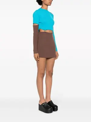 Andersson Bell Cut-out Two-tone Dress