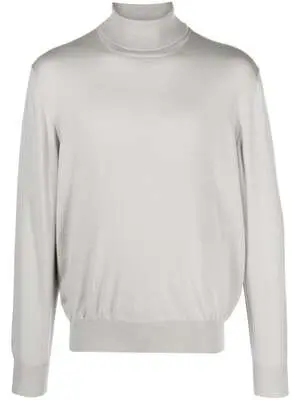 D4.0 Virgin Wool Roll-neck Jumper - Neutrals