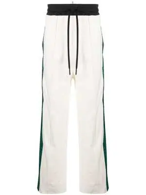 Moncler Side-stripe Cotton Track Pants - White