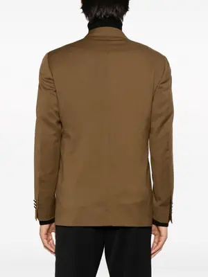 LARDINI Double-breasted Wool Blazer - Brown