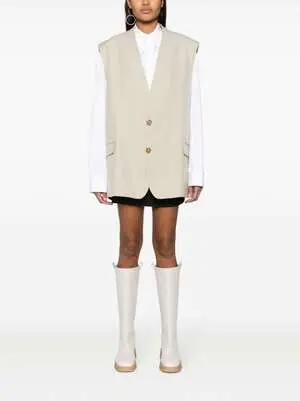 MAISON MARGIELA Single-breasted Tailored Vest - Neutrals