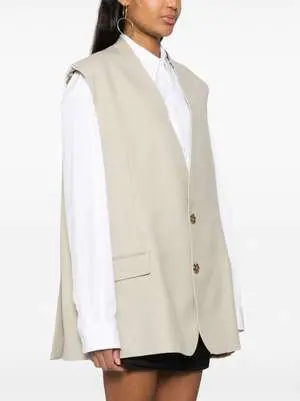 MAISON MARGIELA Single-breasted Tailored Vest - Neutrals