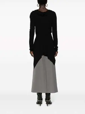 Stella McCartney Asymmetric-hem Silk Cardigan