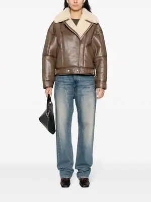 Acne Studios Leather Shearling Jacket