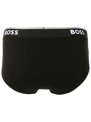 BOSS Stripe-trim Briefs - Grey