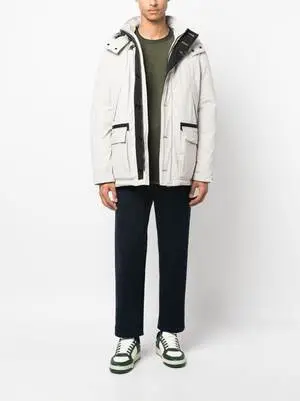 FAY Caban Piuma Hooded Jacket - Neutrals
